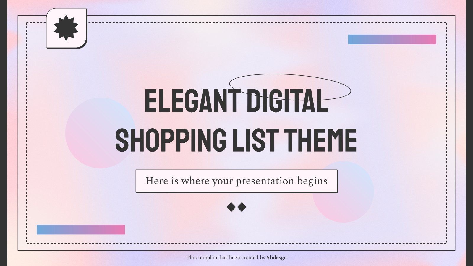 Elegant Digital Shopping List Theme | Google Slides & PPT
