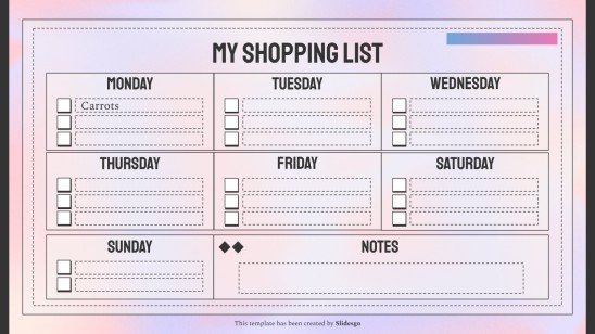 Elegant Digital Shopping List Theme | Google Slides & PPT