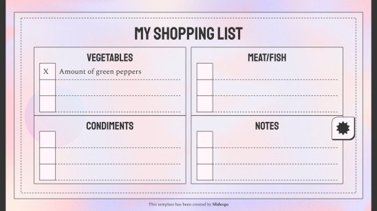 Elegant Digital Shopping List Theme | Google Slides & PPT