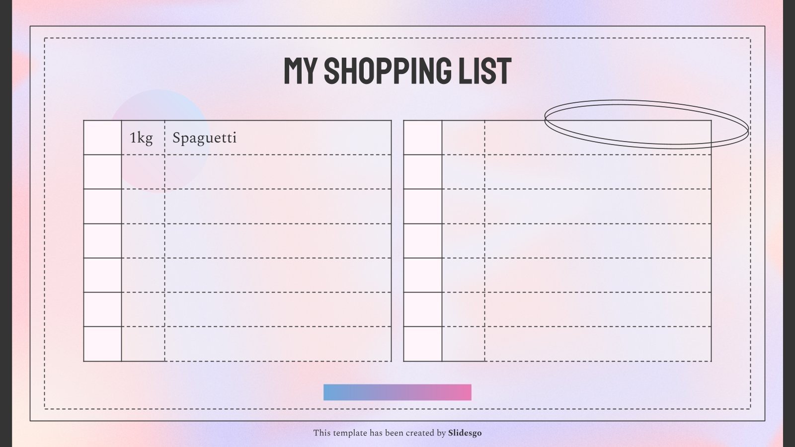 Elegant Digital Shopping List Theme | Google Slides & PPT