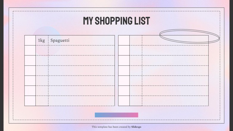 Elegant Digital Shopping List Theme | Google Slides & PPT