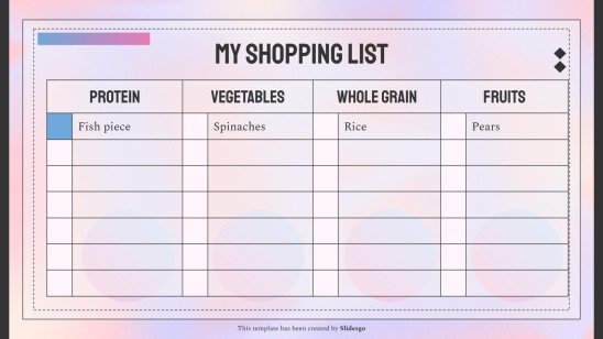 Elegant Digital Shopping List Theme | Google Slides & PPT