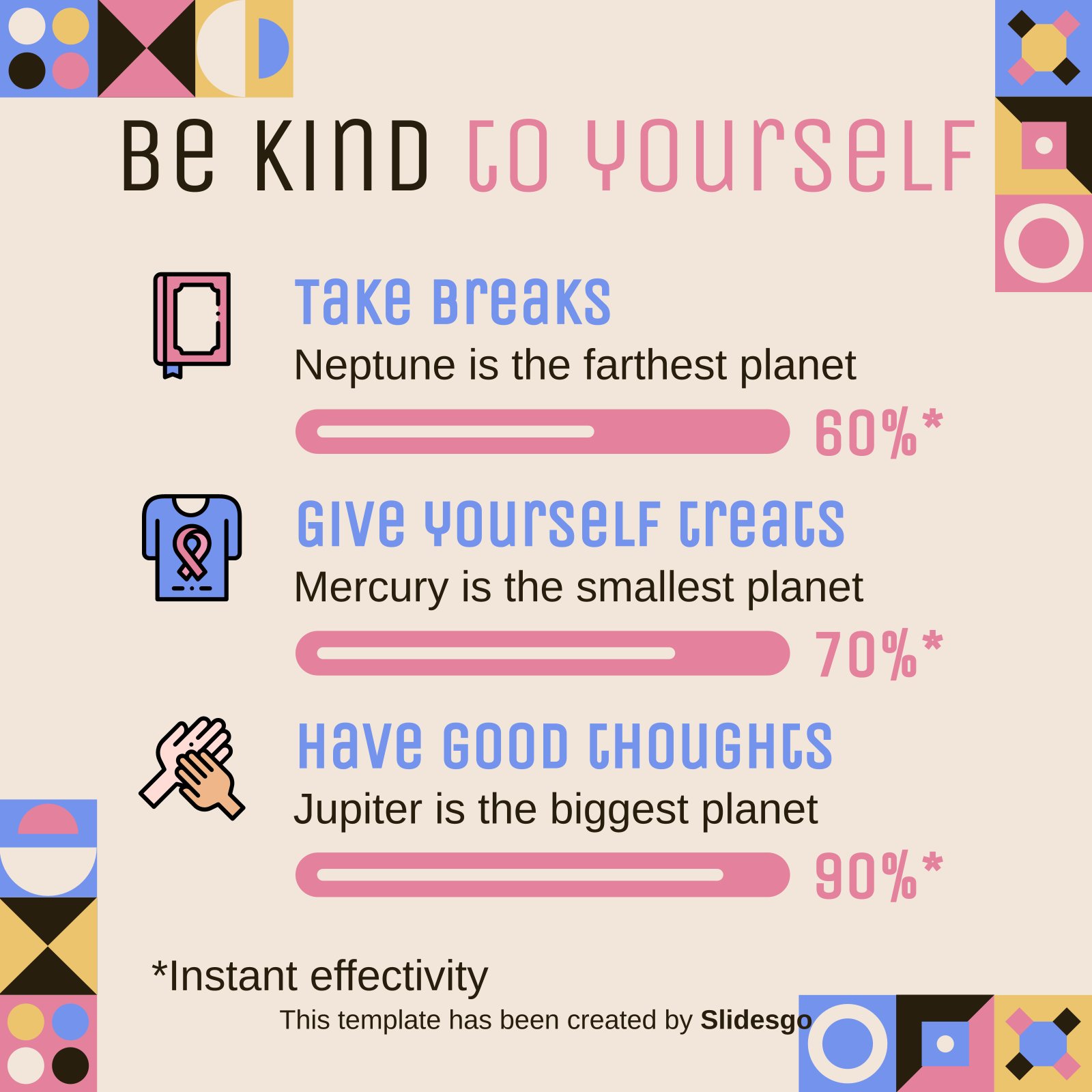 Kindness Is Key! Square IG Posts | Google Slides & PPT