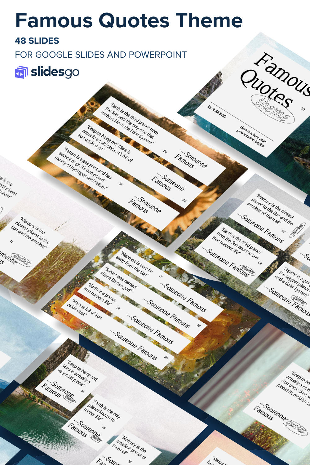 Famous Quotes Theme | Google Slides & PowerPoint template
