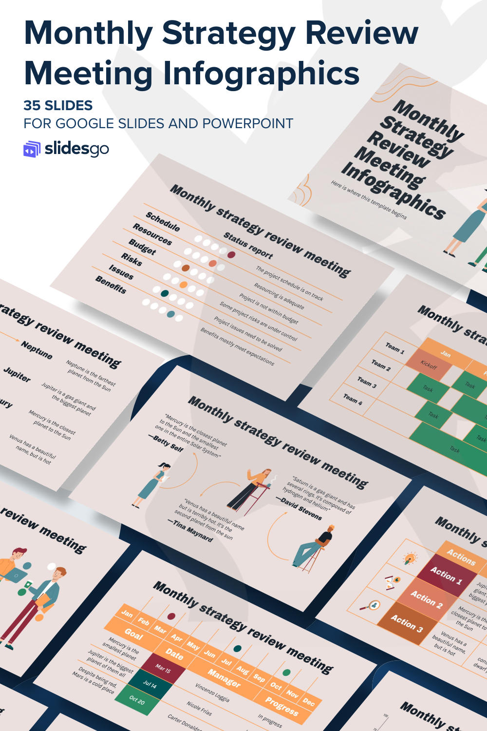Monthly Strategy Review Meeting Infographics