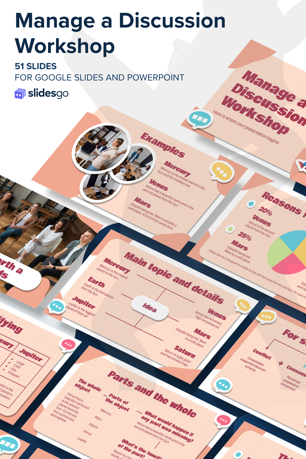 Manage a Discussion Workshop | Google Slides & PPT