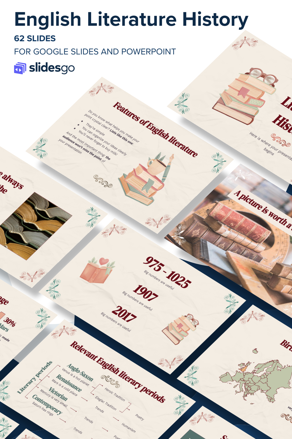 English Literature History | Google Slides & PowerPoint