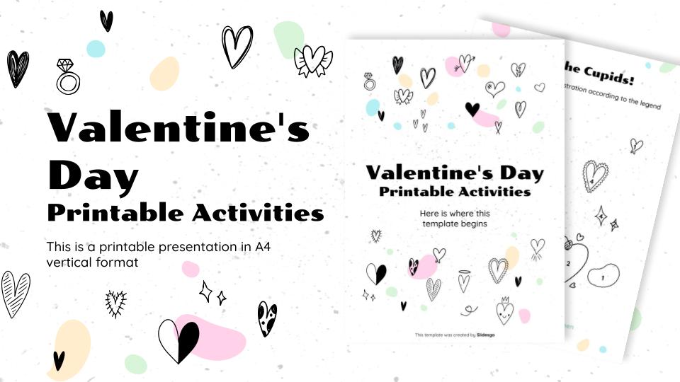 Atividades imprimíveis para o Dia de São Valentim