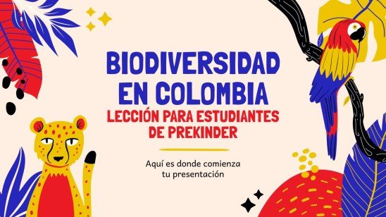 Biodiversidad en Colombia para estudiantes de prekinder