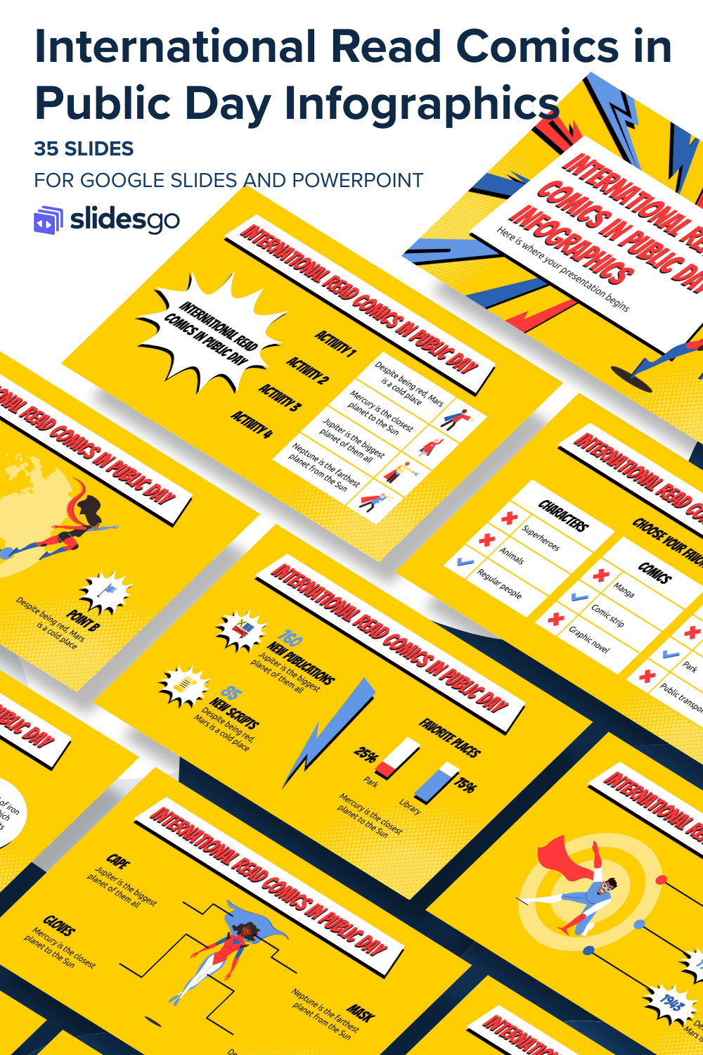 International Read Comics in Public Day Infographics