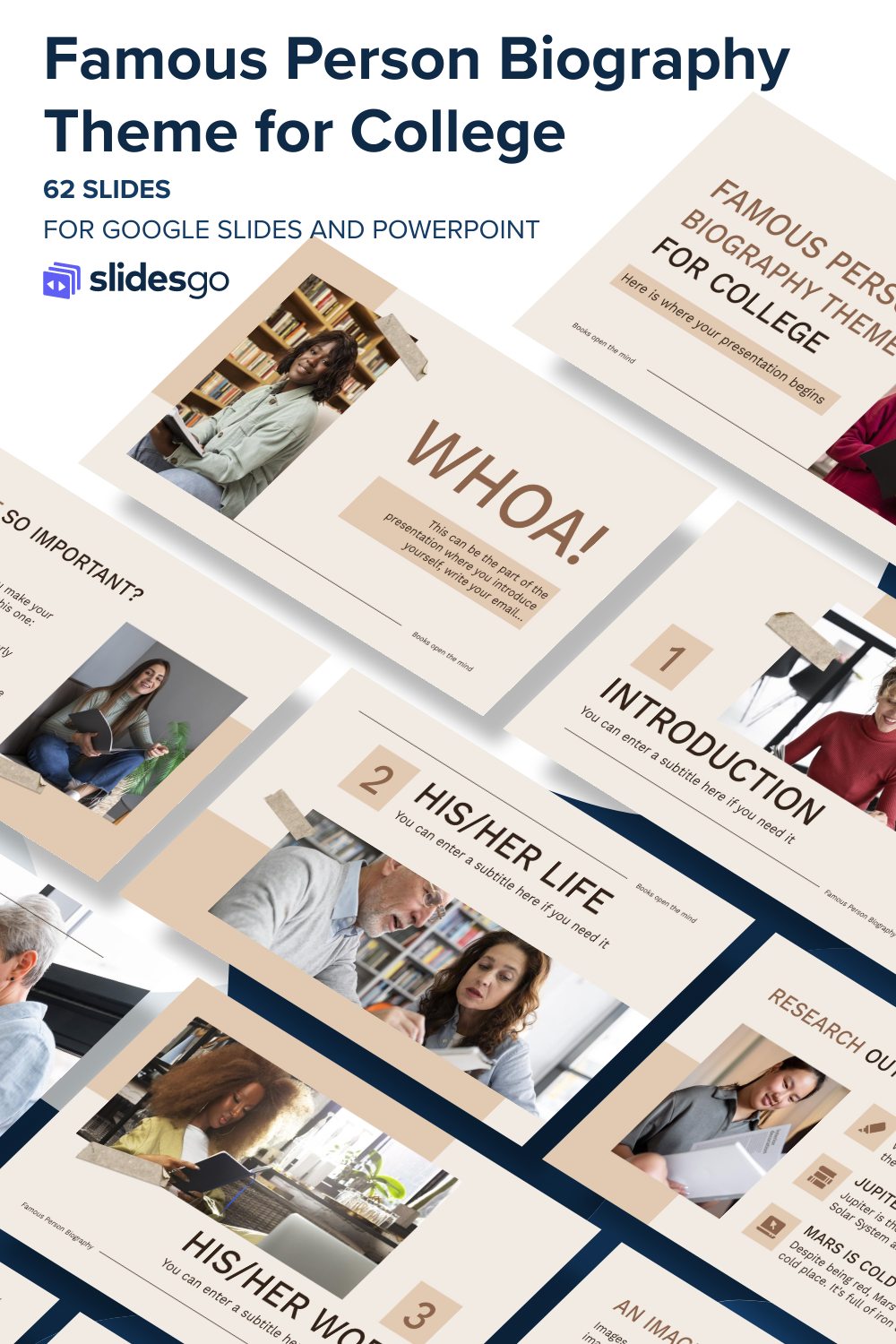 Famous Person Biography Theme for College | Google Slides