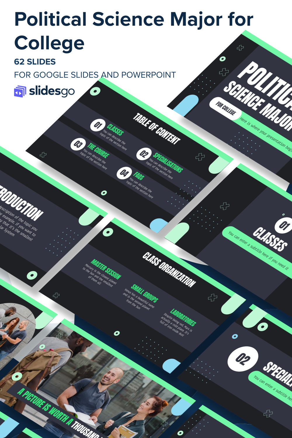 Political Science Major for College | Google Slides & PPT