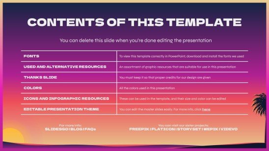 Palm Tree Sunset Vibes Minitheme | Google Slides & PPT
