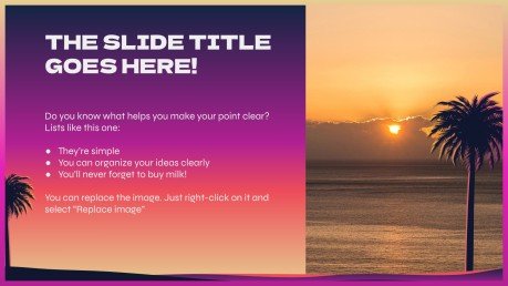 Palm Tree Sunset Vibes Minitheme | Google Slides & PPT