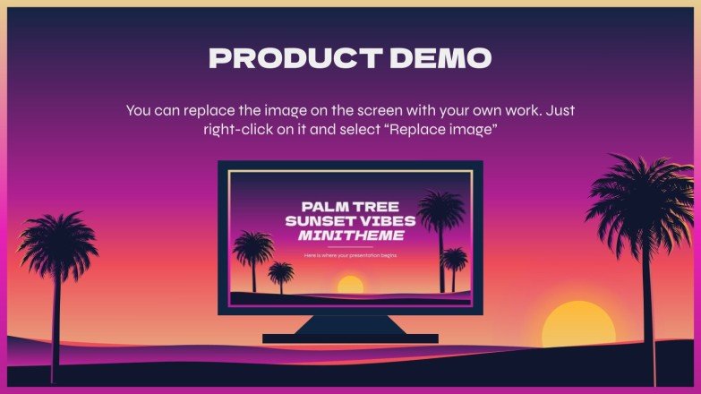 Palm Tree Sunset Vibes Minitheme | Google Slides & PPT