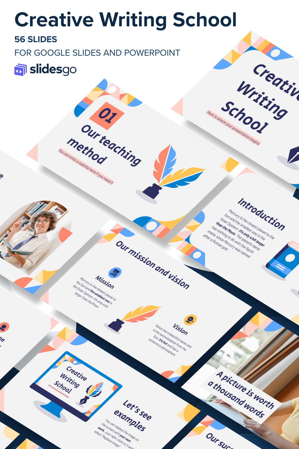 Creative Writing School | Google Slides & PowerPoint