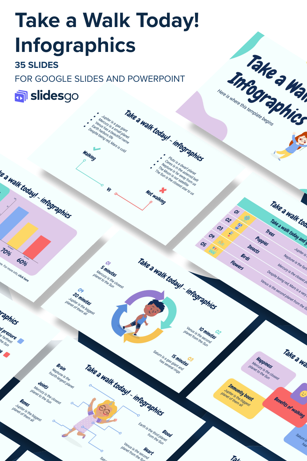 Take a Walk Today! Infographics | Google Slides & PowerPoint