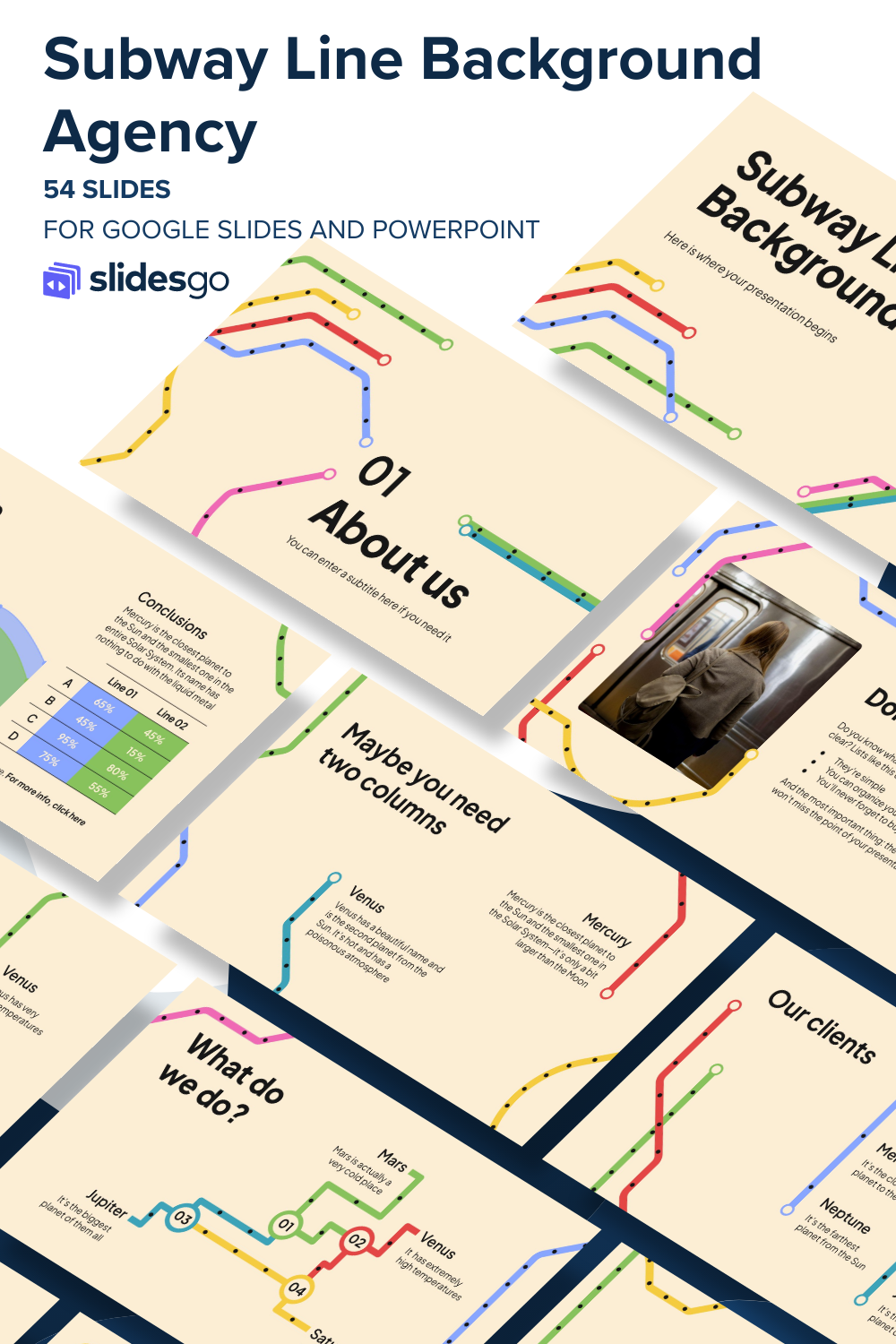 Subway Line Background Agency | Google Slides & PPT