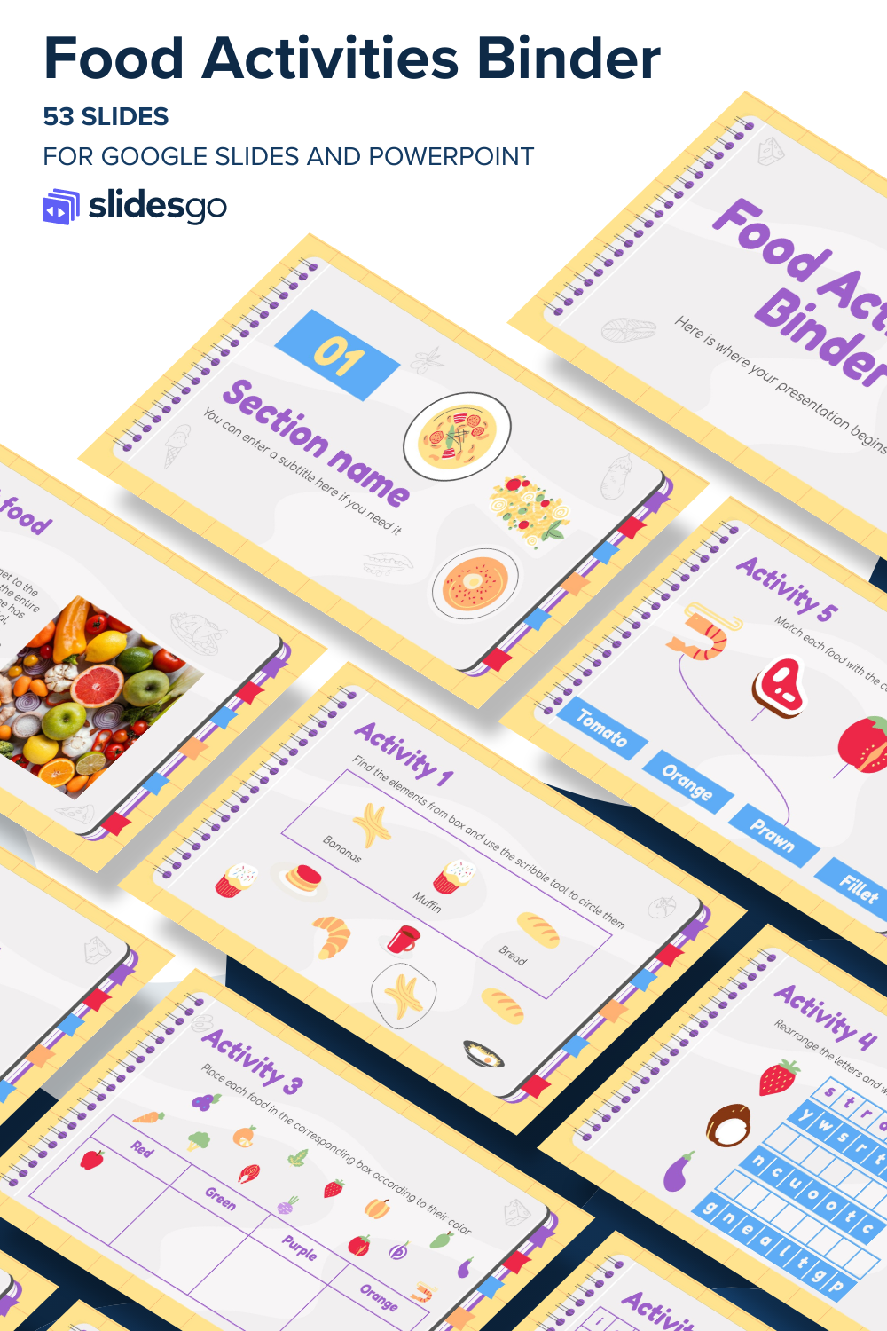 Food Activities Binder | Google Slides & PowerPoint