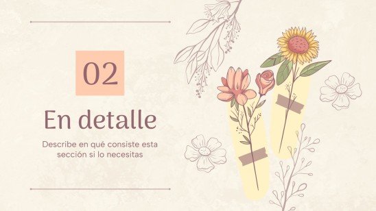 Newsletter de style floral | Google Slides et PPT