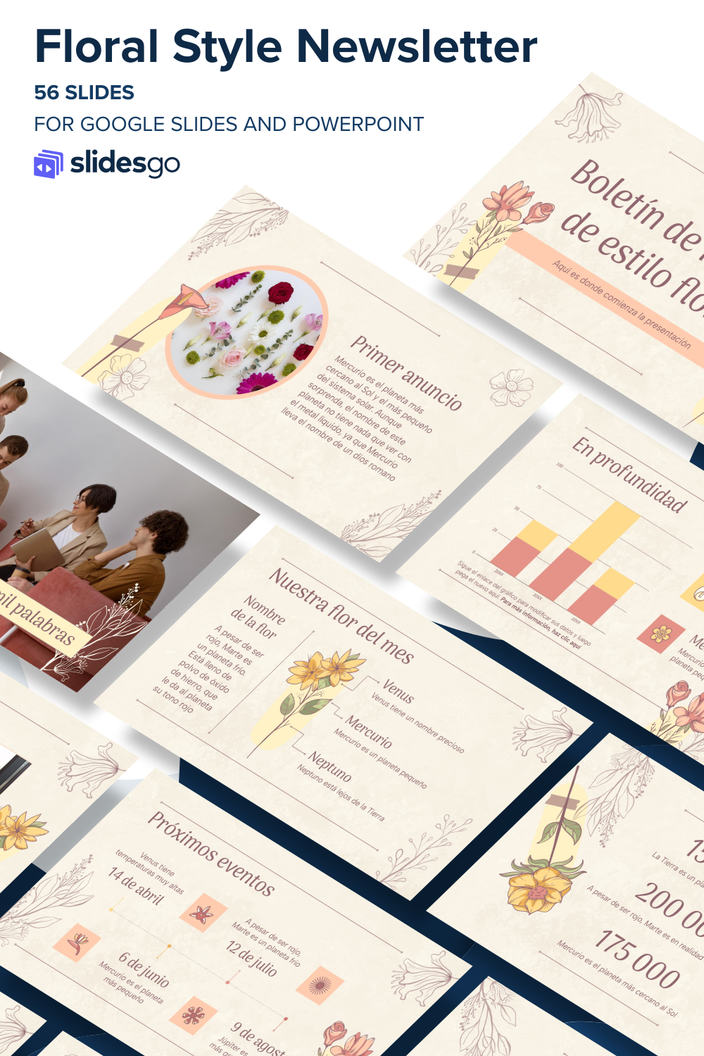Floral Style Newsletter | Google Slides & PowerPoint