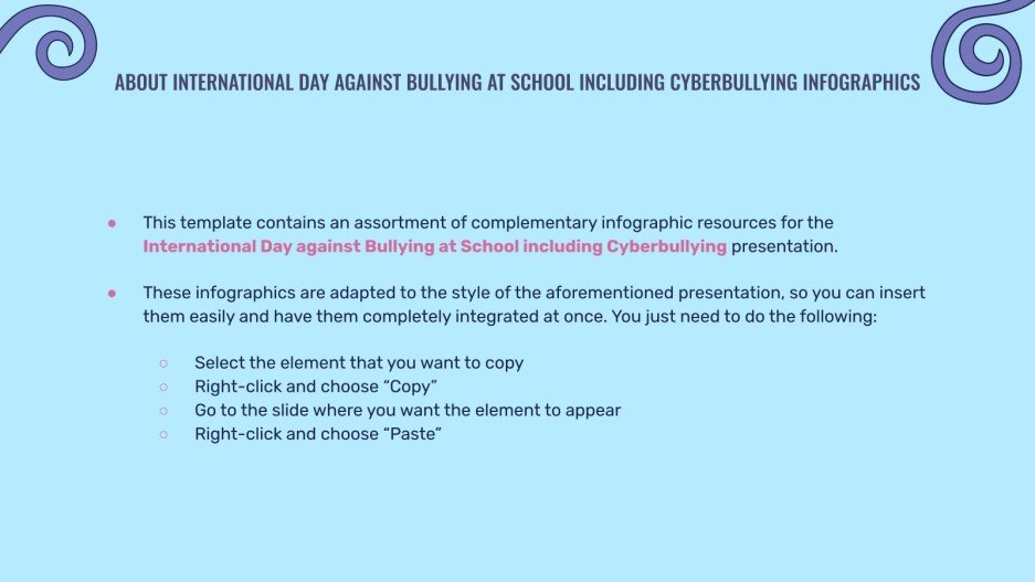 International Day against Bullying at School Infographics