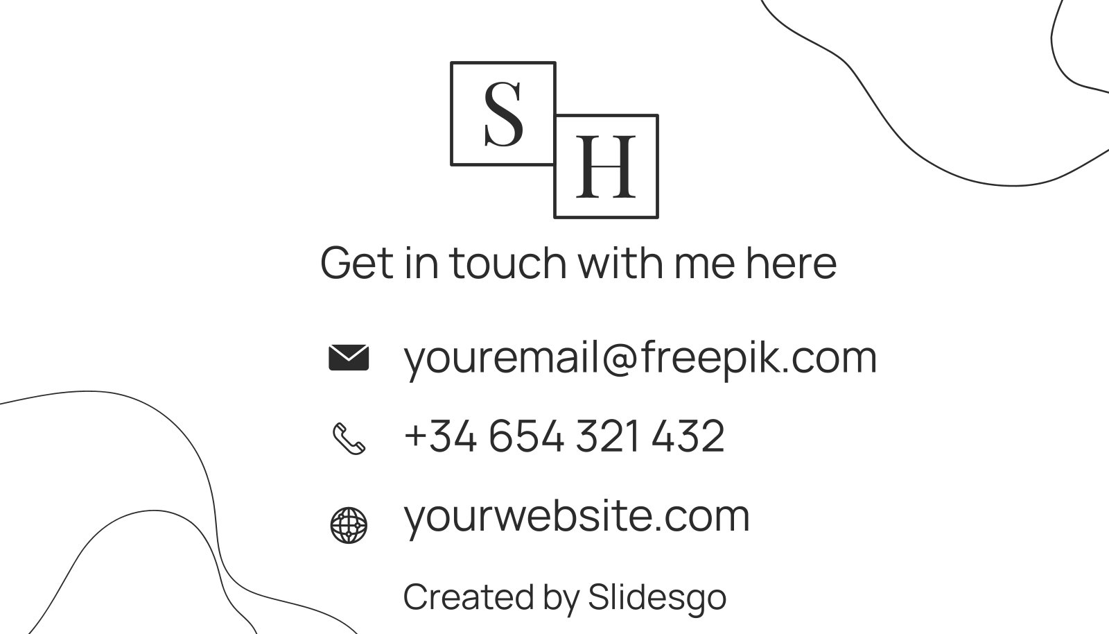 Carte de visite simple pour les informations de contact