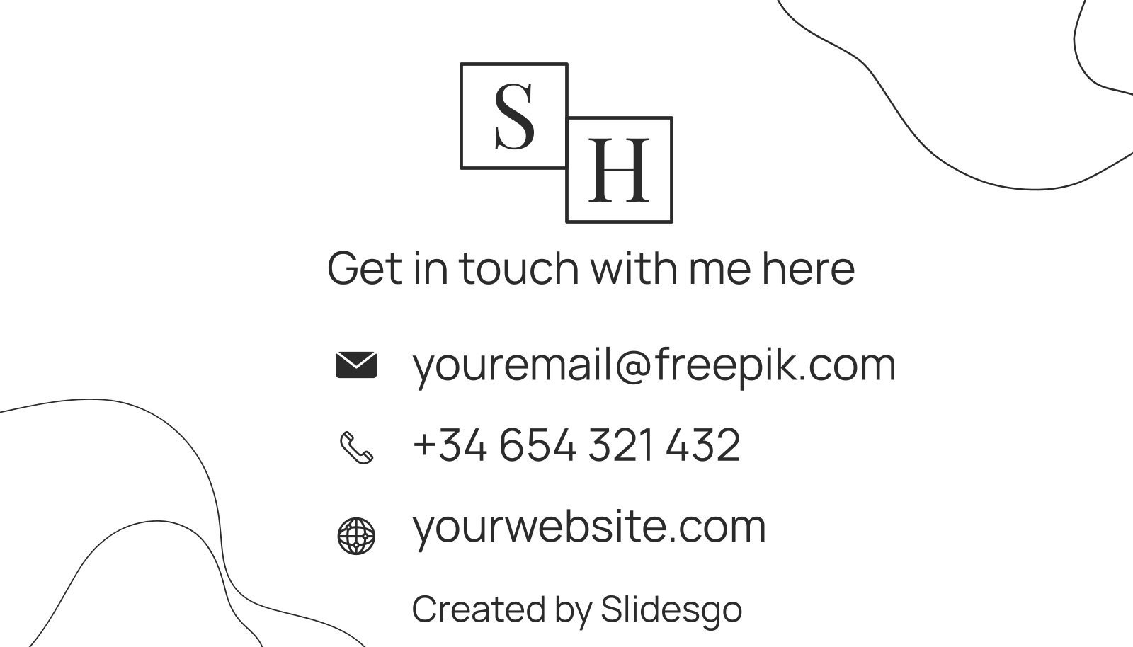 Simple Contact Information Business Card | Google Slides & PPT