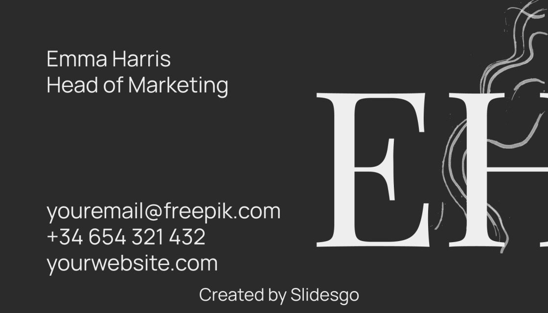Simple Contact Information Business Card | Google Slides & PPT