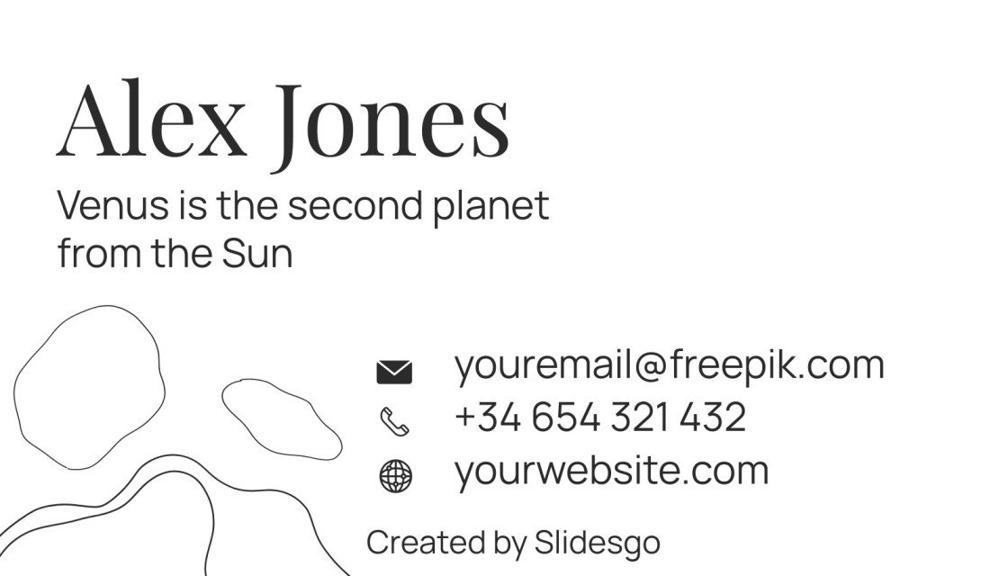 Simple Contact Information Business Card | Google Slides & PPT