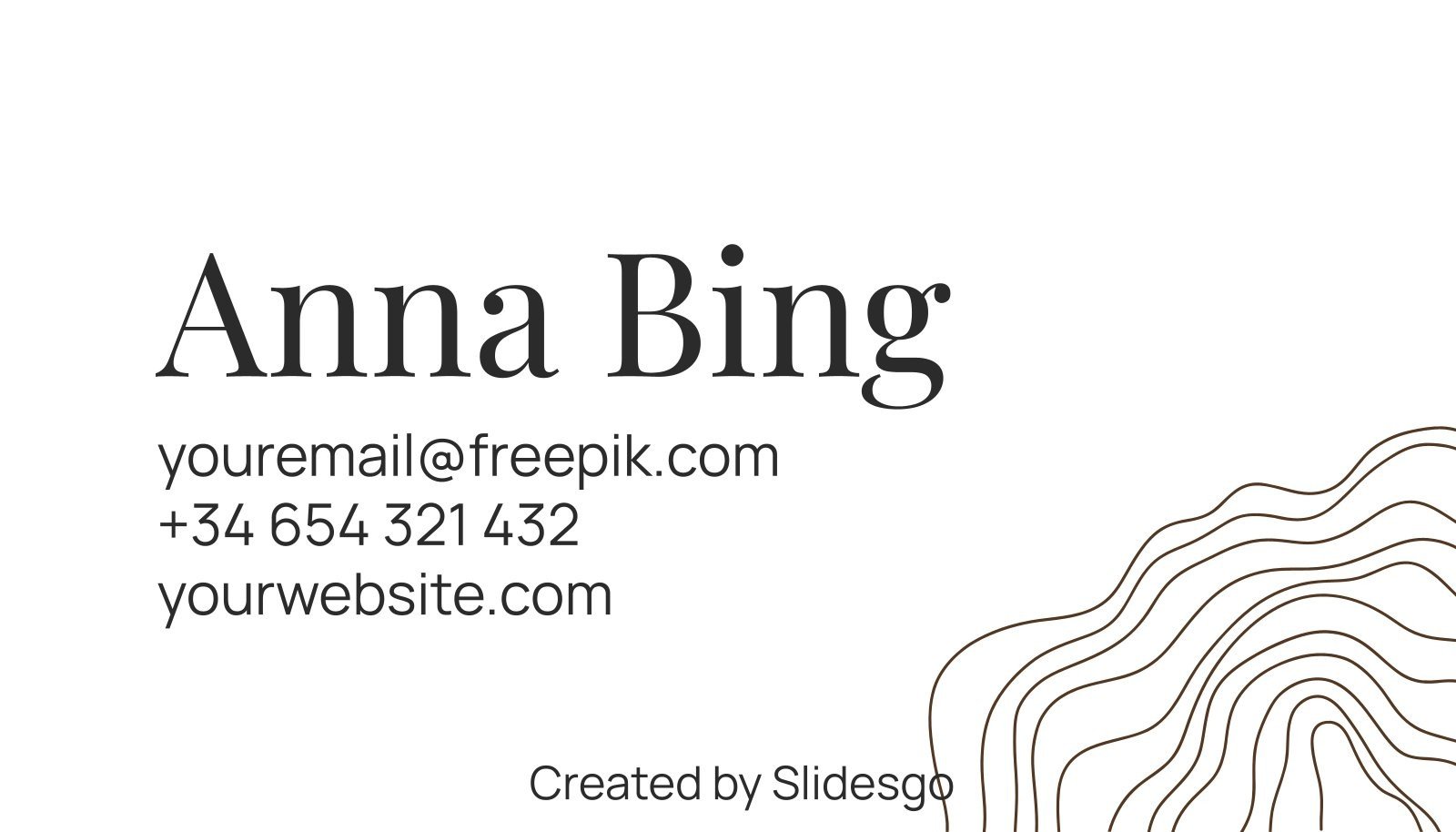 Simple Contact Information Business Card | Google Slides & PPT