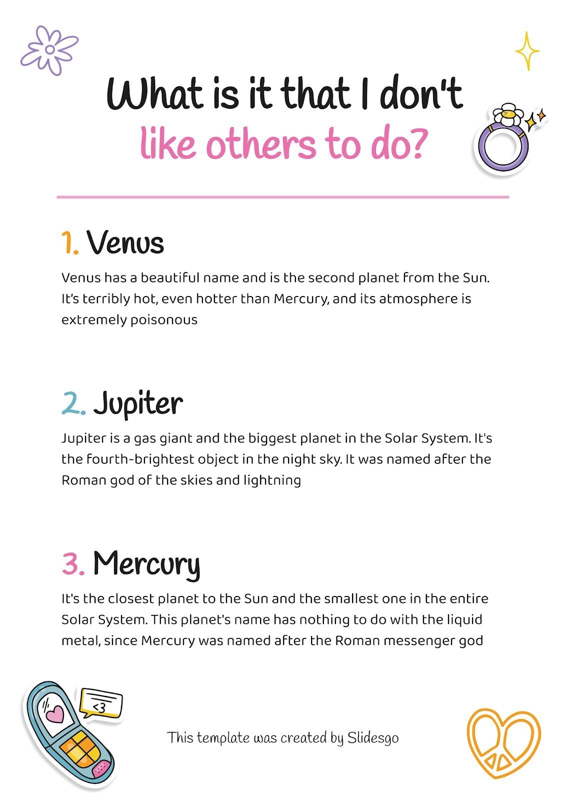 Printable Notes to Know Myself | Google Slides & PPT