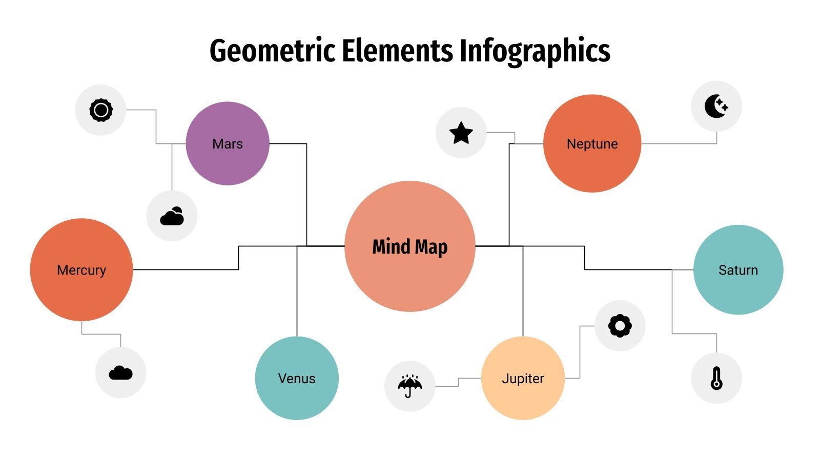 Infografías con elementos geométricos | Google Slides y PPT
