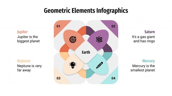Infografías con elementos geométricos | Google Slides y PPT