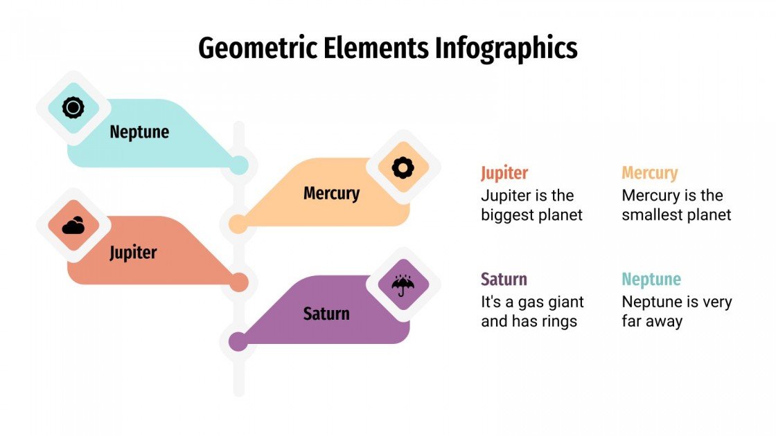 Infografías con elementos geométricos | Google Slides y PPT
