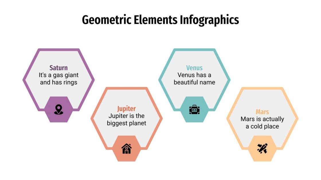 Infografías con elementos geométricos | Google Slides y PPT
