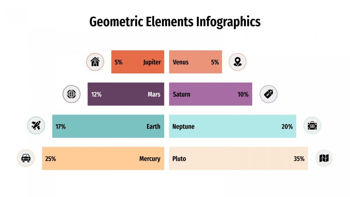Infografías con elementos geométricos | Google Slides y PPT