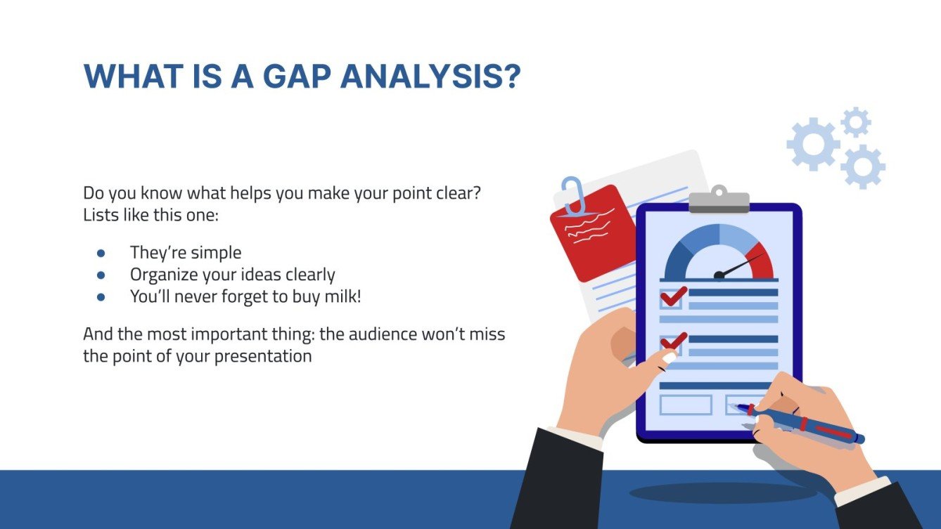 Slides para hacer análisis GAP | Google Slides y PPT