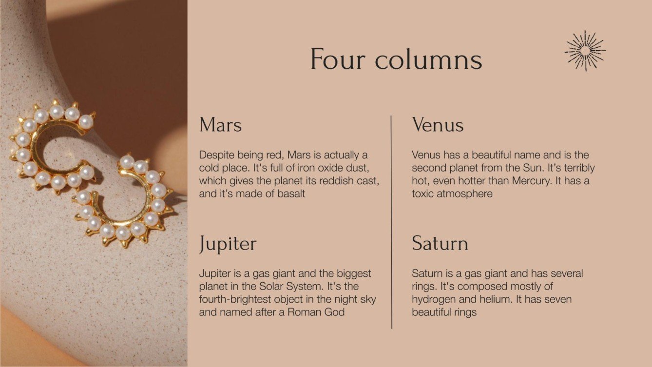 Jewellery Brand Company Profile | Google Slides & PowerPoint