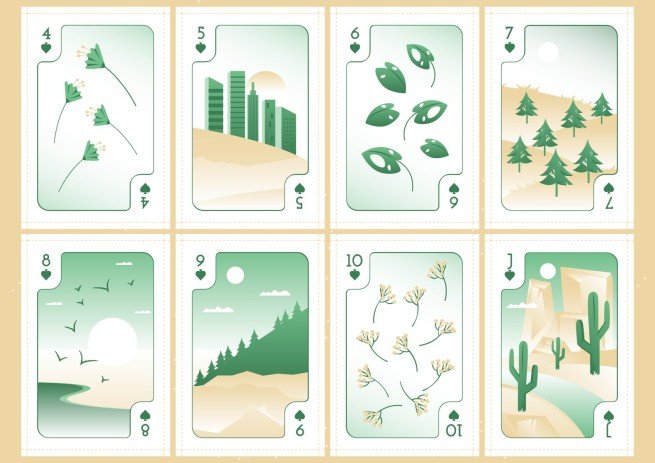 Latam Landscapes Themed Printable Deck of Playing Cards
