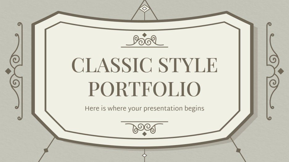 Classic Style Portfolio | Google Slides & PowerPoint