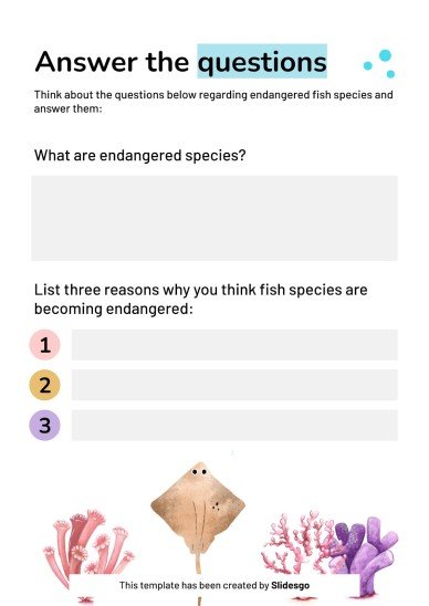 Environmental Science Activities: Endangered Fish Species