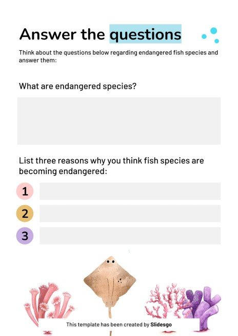 Environmental Science Activities: Endangered Fish Species