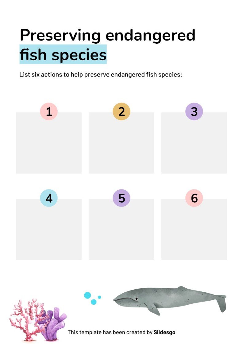 Environmental Science Activities: Endangered Fish Species