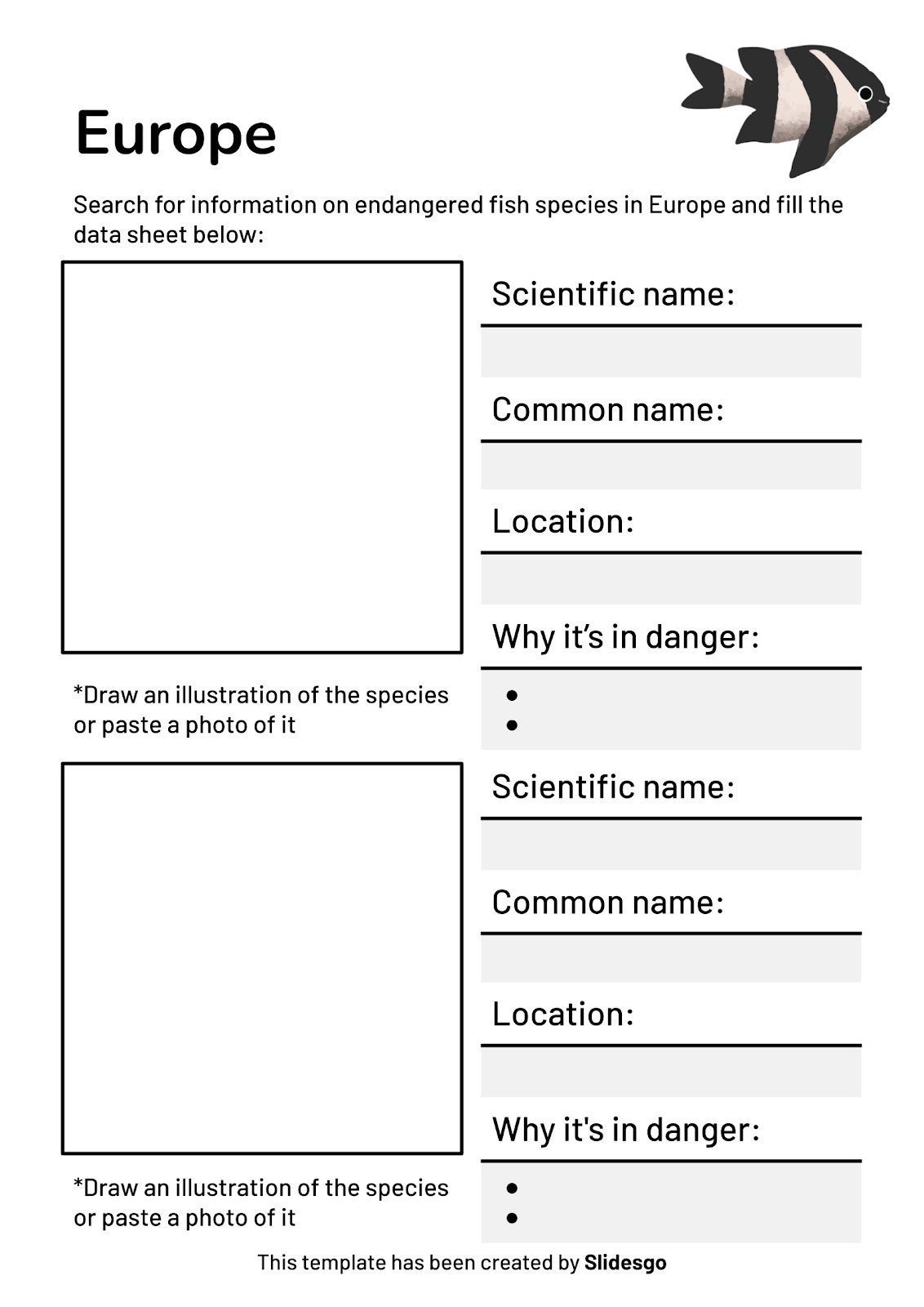 Environmental Science Activities: Endangered Fish Species