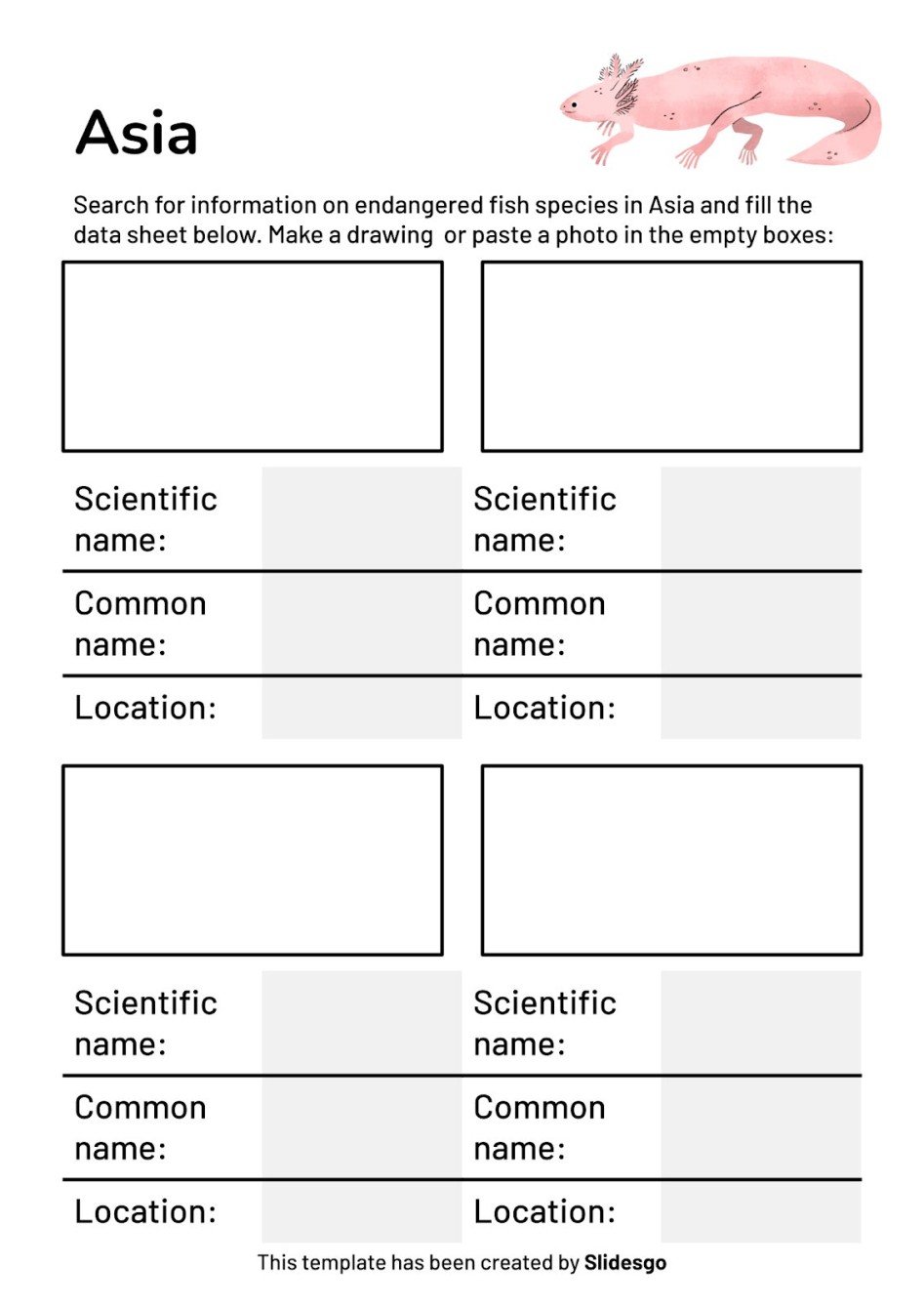 Environmental Science Activities: Endangered Fish Species