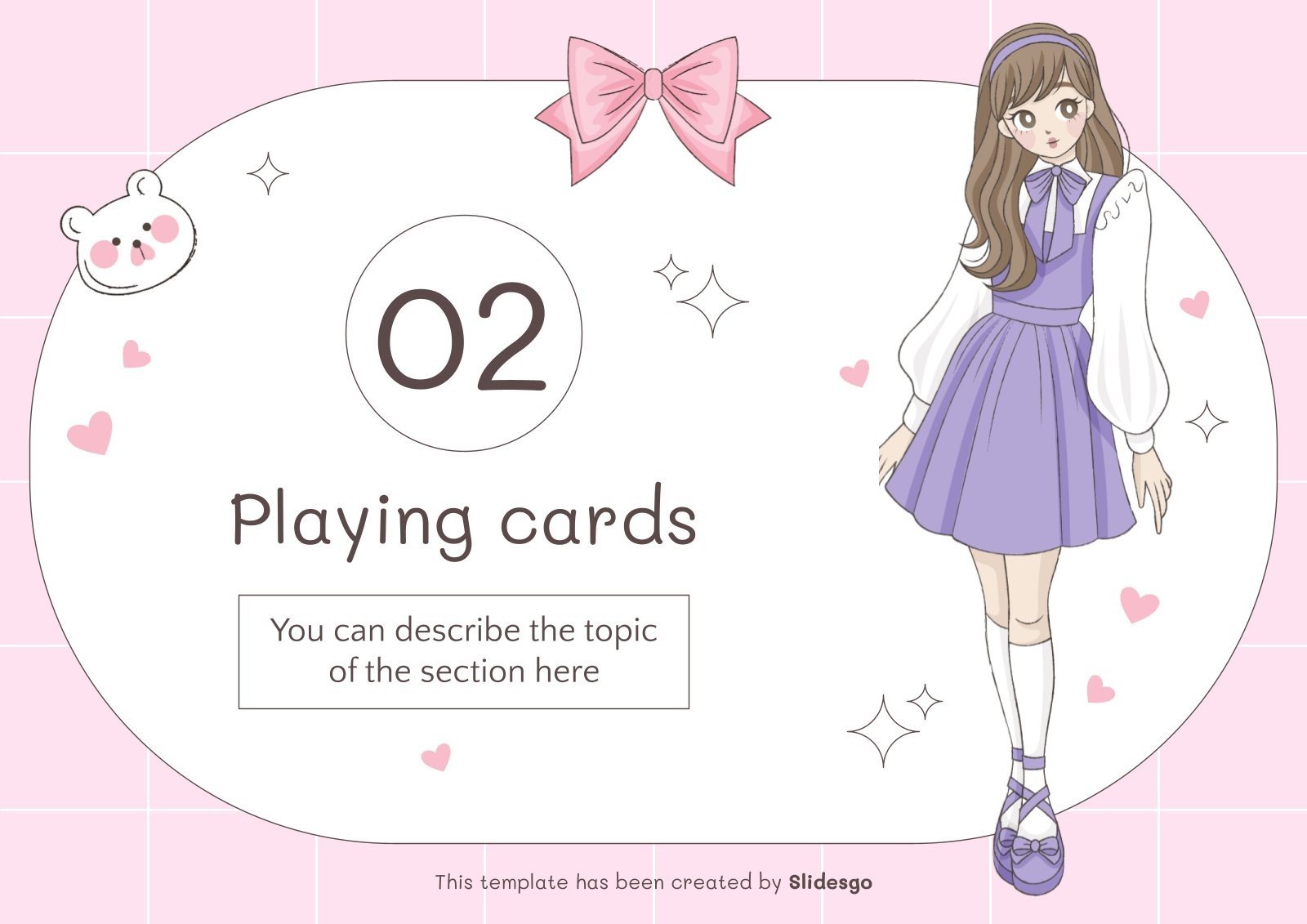Anime Girl Printable Deck of Playing Cards | Google Slides