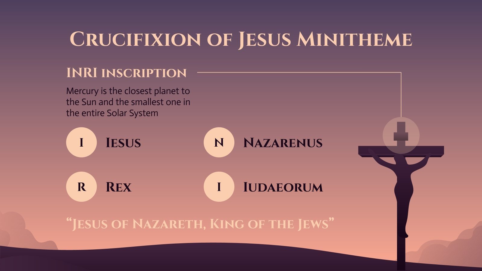 Crucifixion of Jesus Minitheme Infographics | Google Slides