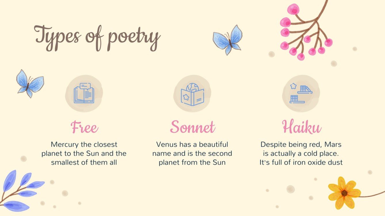 World Poetry Day at School | Google Slides & PPT Template