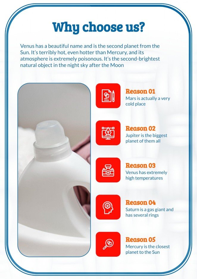 Catálogo de detergentes para lavandería | Google Slides